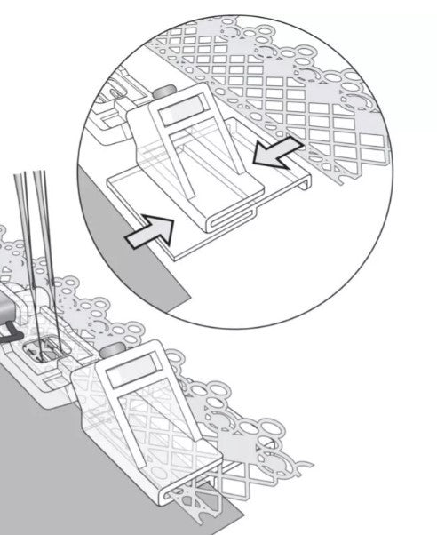 Pfaff Overlocker Flat Trim Foot Inspira (Coverlock 4.0, 3.0) – River ...