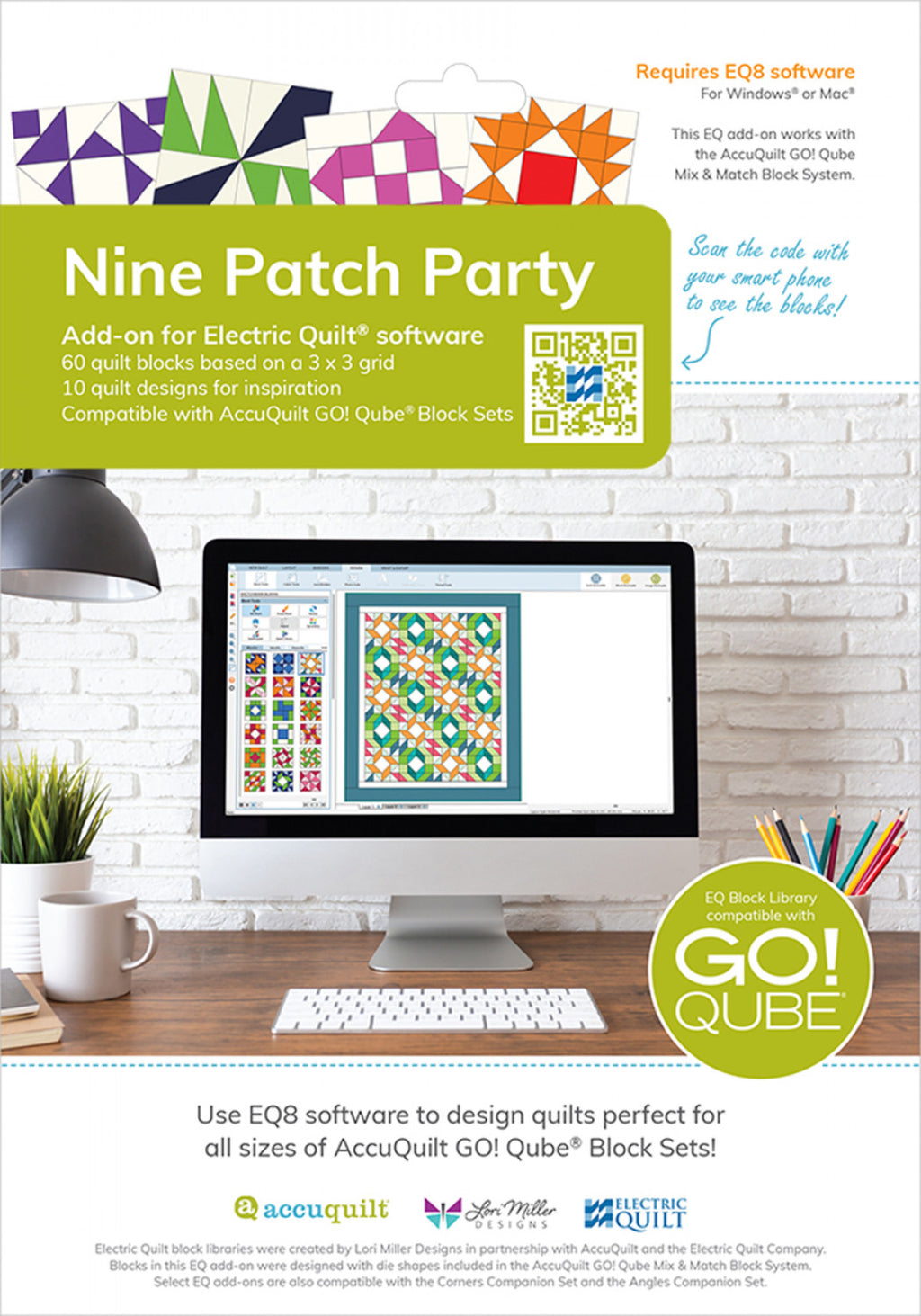 Electric Quilt 8 Add-On AccuQuilt Go! QUBE Nine Patch Party – River ...