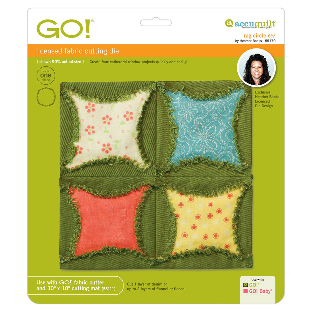 Accuquilt Go! Rag Circle 6.5" (55170) – River City Sewing Machine Centre