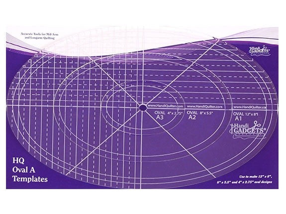Handi Quilter Ruler Oval A Templates (12 8 4) – River City Sewing ...